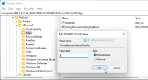 Prevent Chrome or Edge from saving Browsing History and Data