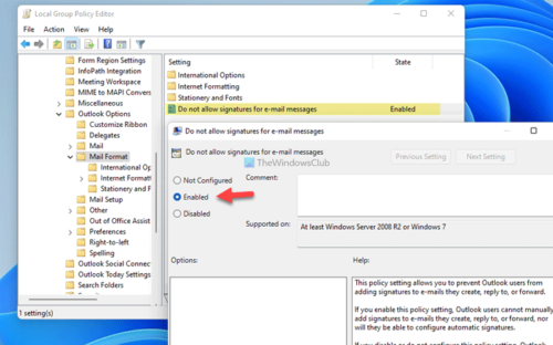 How to prevent users from adding signatures in Outlook