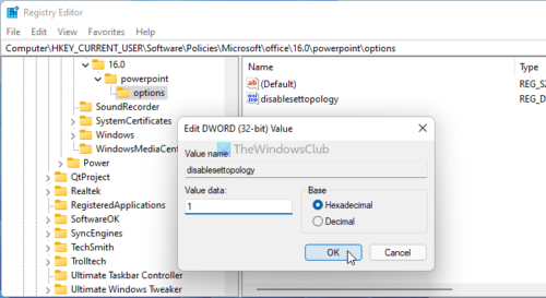Stop PowerPoint from extending display when presenting on laptop