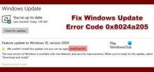 Fix 0x8024a205 Windows Update Error
