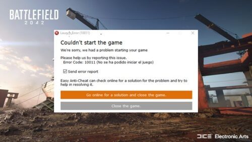 Fix Easy Anti-Cheat Error Code 10011 in Battlefield 2042