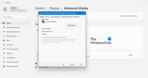Second monitor flickering on and off on Windows PC