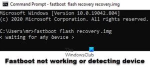 Fastboot not working or detecting device on Windows 11/10