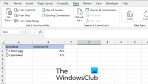 How to use Food Data Type in Microsoft Excel