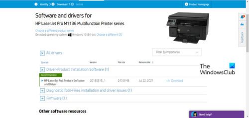 Download and Install Printer Driver and Firmware for Windows 11