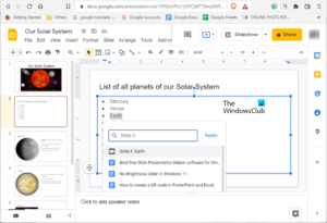 How to add a link in Google Slides
