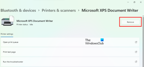 Microsoft XPS Document Writer not working on PC