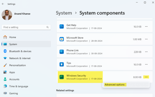 How to Reset or Repair Windows Security or Reinstall Defender