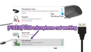 USB microphone not working on Windows 11/10