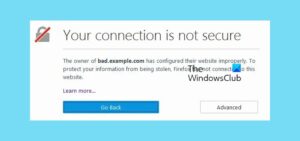 Your connection is not secure - Mozilla Firefox Browser