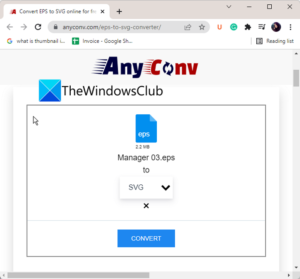 How to convert EPS to SVG on Windows 11/10