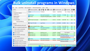 Free software to Bulk Uninstall Programs, Microsoft Store Apps in Windows
