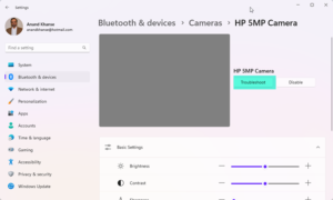 Laptop Camera not working in Windows 11