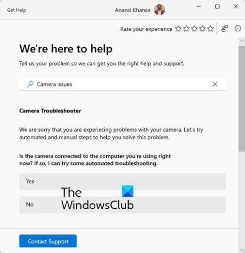 Laptop Camera or Webcam not working in Windows 11/10