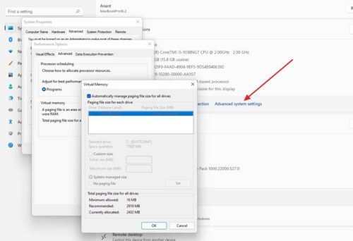 How to increase Page File size or Virtual Memory in Windows 11/10