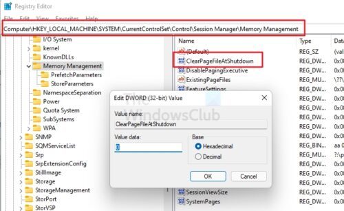 How to reset Virtual Memory or Page File in Windows 11/10