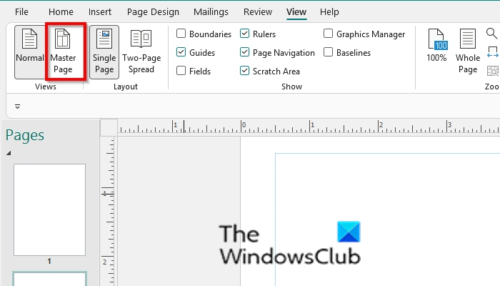 How to add a Header or Footer in Publisher