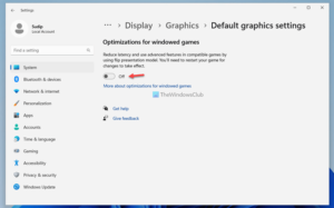 How to enable Optimizations for windowed games in Windows 11