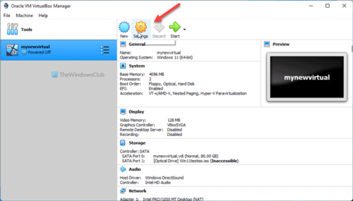 How to enable EFI in VirtualBox virtual machine