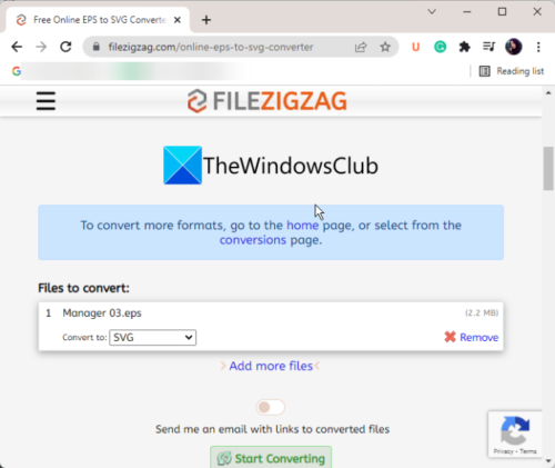 How to convert EPS to SVG on Windows 11/10