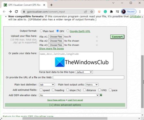 Convert FIT to GPX using these free software and online tools