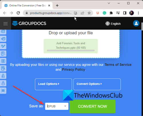 Convert PowerPoint to eBook using free online tools and software