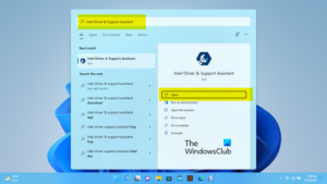 Intel Driver and Support Assistant not working on Windows 11