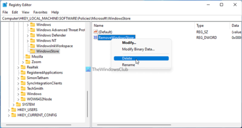 Microsoft Store blocked by administrator in Windows 11