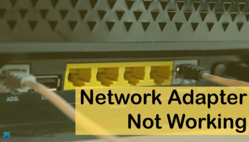 Network Adapter not showing up, working or detected in Windows 11/10