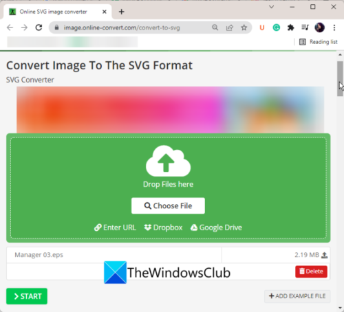 How to convert EPS to SVG on Windows 11/10