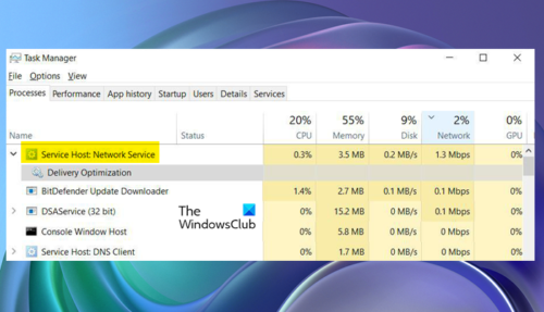 Service Host: Local System high CPU or Disk usage on Windows 11/10