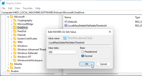 How to show OneDrive Notifications when deleting multiple files