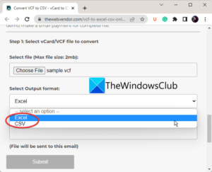 Convert VCF to CSV or Excel format using free software and online tools