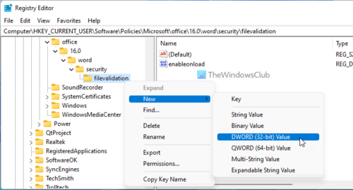 How to turn on or off File validation in Word, Excel, PowerPoint
