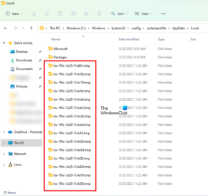 What are tw tmp folders in System32 folder and Can I delete them?