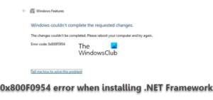Fix 0x800F0954 error when installing .NET Framework in Windows 11/10