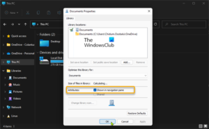 Add or Remove Libraries from File Explorer Navigation Pane in Windows