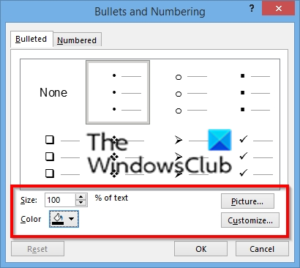 How to create and add Custom Bullets in PowerPoint or Word
