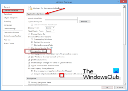 How to compact and repair Access database