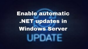 How to enable Automatic .NET Updates in Windows Server