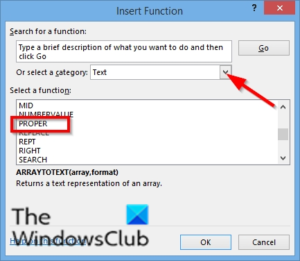How to use the PROPER function in Excel