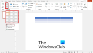 How to Insert a Table or Draw a Table in PowerPoint