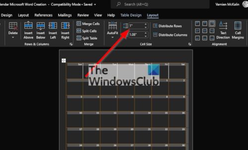 How to create a Calendar in Microsoft Word