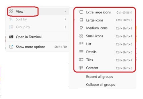 How to change Icon Size in Windows 11/10
