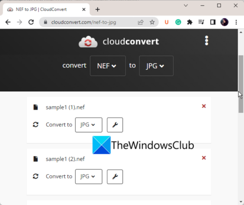 How to convert NEF to JPG, PNG, GIF in Windows 11/10