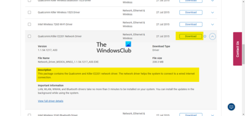 Download Ethernet Drivers for Windows 11/10