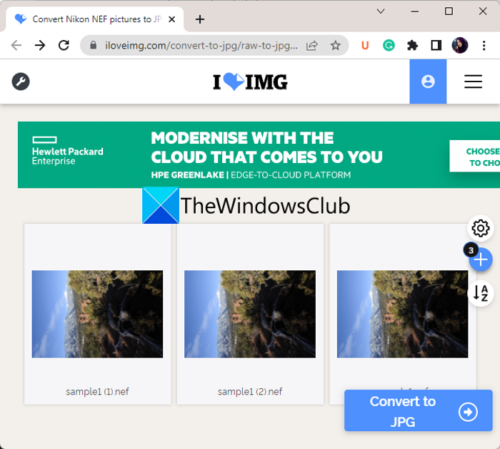 How to convert NEF to JPG, PNG, GIF in Windows 11/10