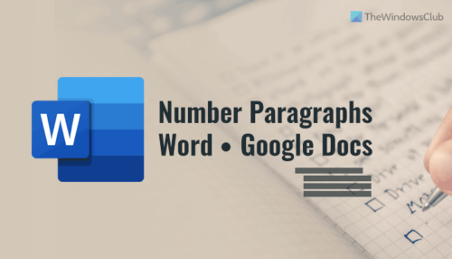 How to number paragraphs in Word, Google Docs, Word Online