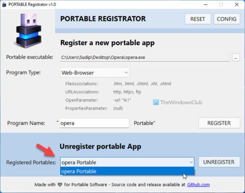 How to register a Portable app as Default program in Windows 11/10