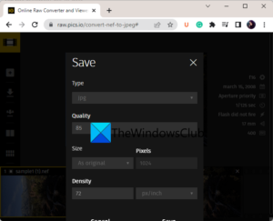 How to convert NEF to JPG, PNG, GIF in Windows 11/10